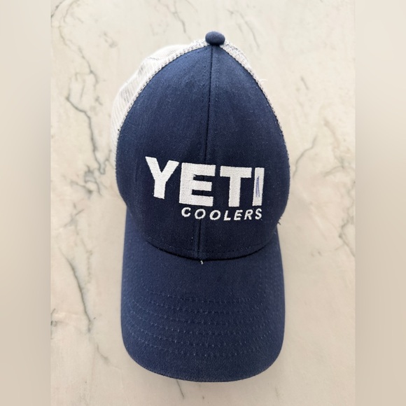 Yeti | Accessories | Yeti Navy And White Mesh Cap | Poshmark